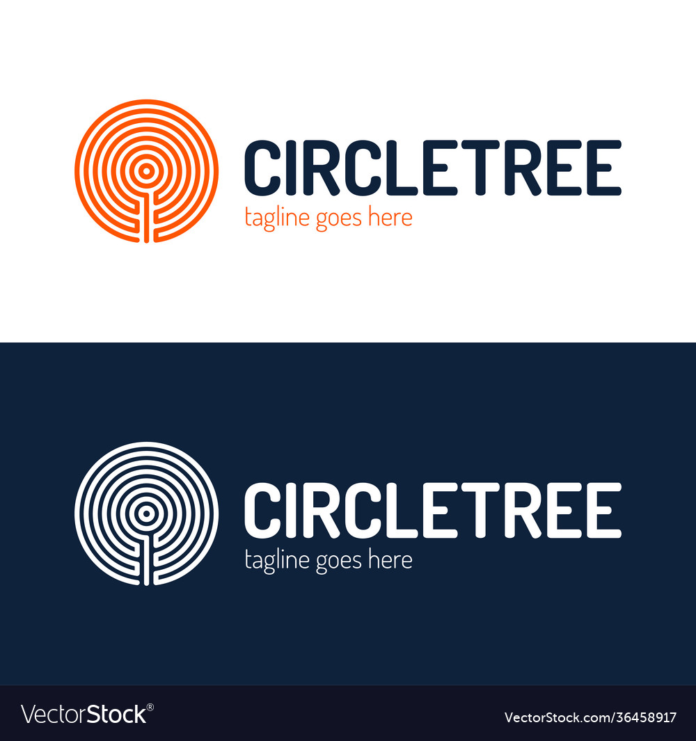 Cut a tree in circle shape Royalty Free Vector Image
