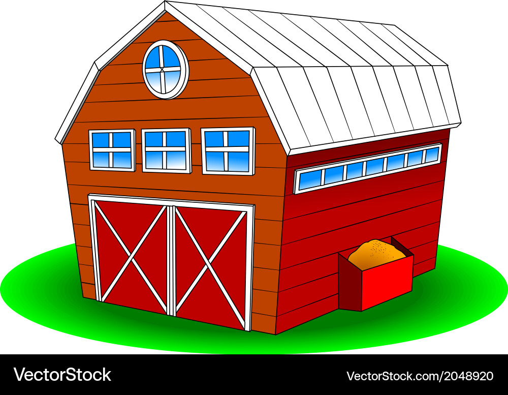 Cartoon barn Royalty Free Vector Image - VectorStock