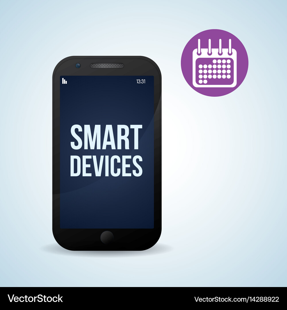 Smart device design gadget icon isolated Vector Image