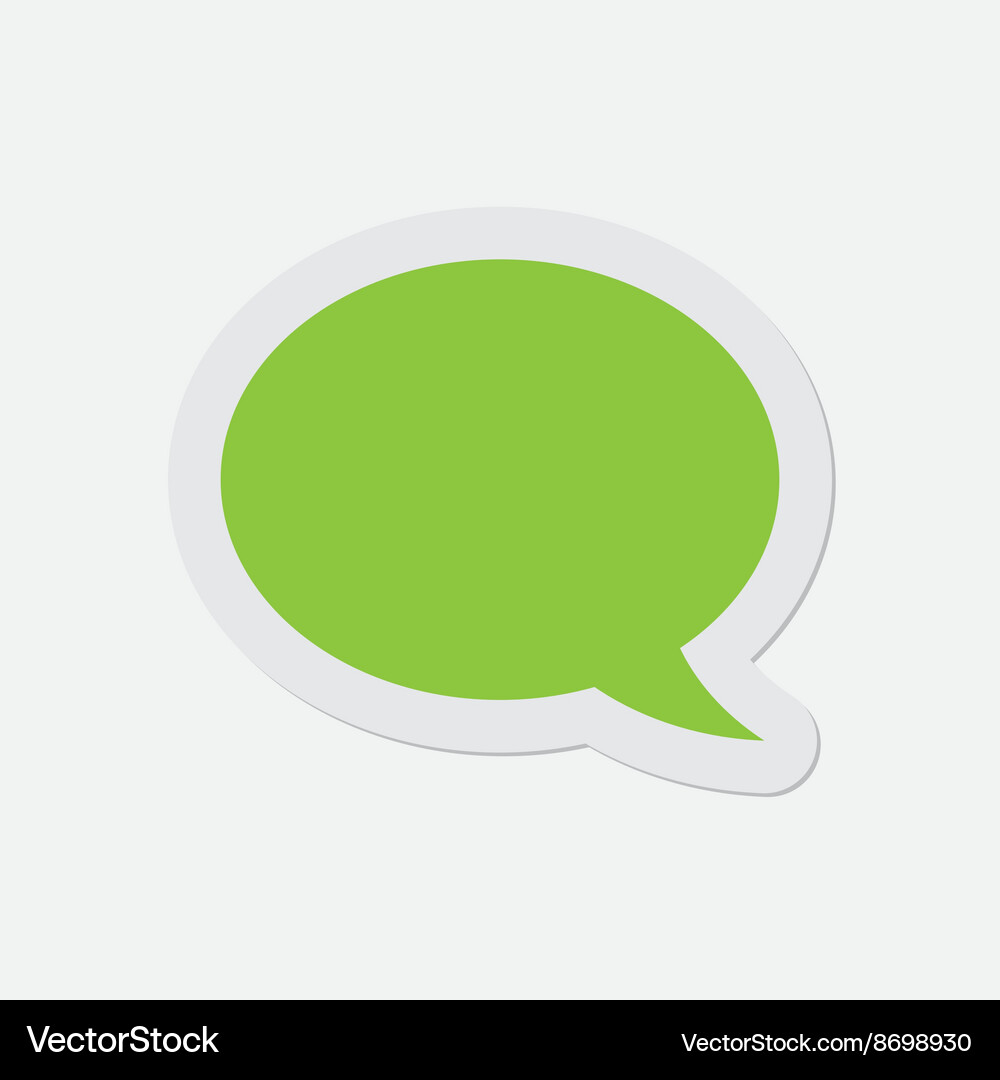 Simple green icon - speech bubble Royalty Free Vector Image