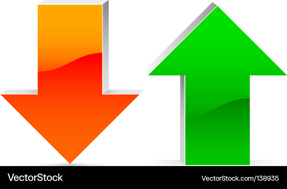 Up and down arrow Royalty Free Vector Image - VectorStock