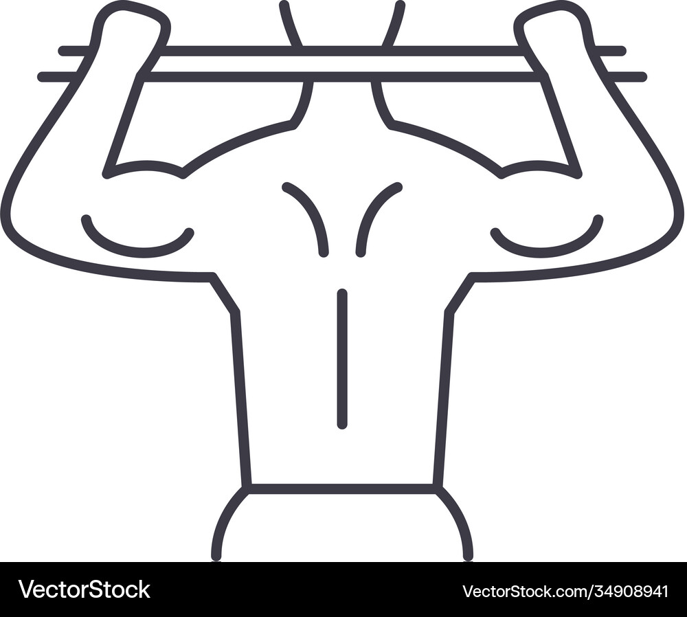 Working out icon linear isolated Royalty Free Vector Image