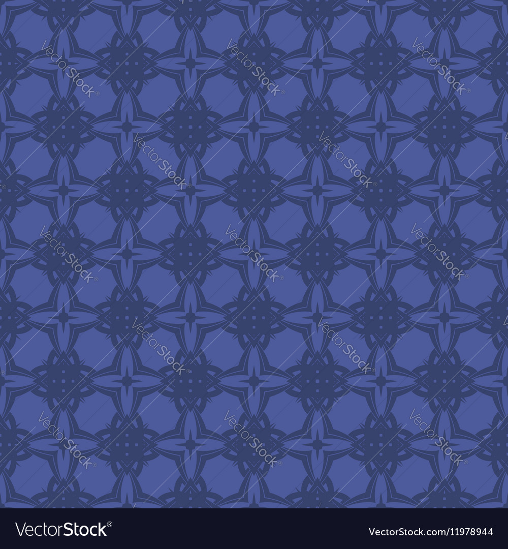 Blue ornamental seamless line pattern Royalty Free Vector