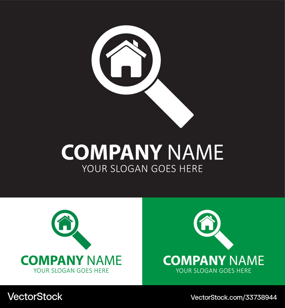 Search house icon for web and mobile Royalty Free Vector