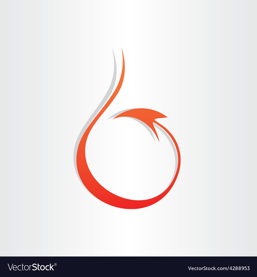 Devil tail stylized icon Royalty Free Vector Image