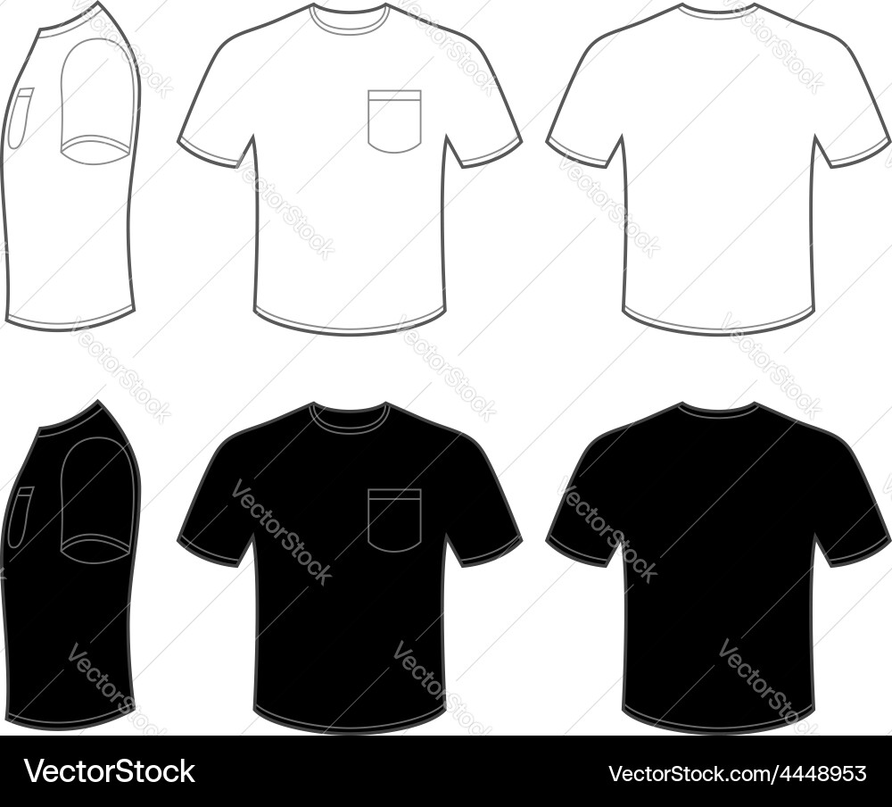 Mans T Shirt with Pocket Royalty Free Vector Image