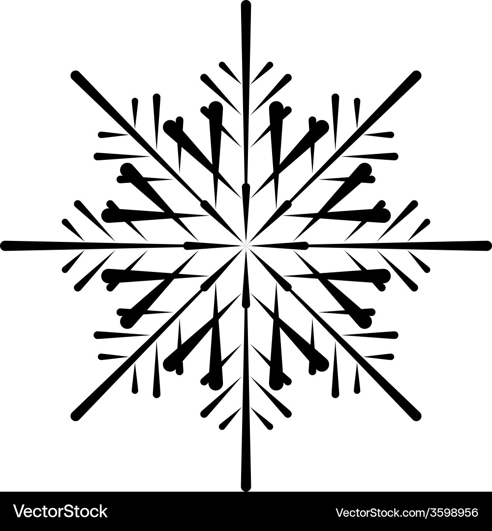 Snowflake silhouette Royalty Free Vector Image