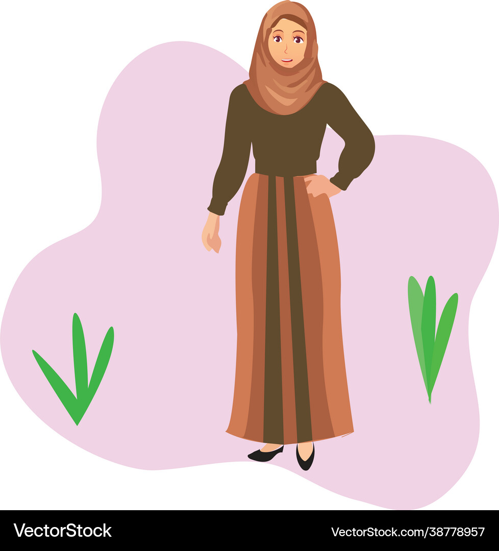 Muslim girl Royalty Free Vector Image - VectorStock