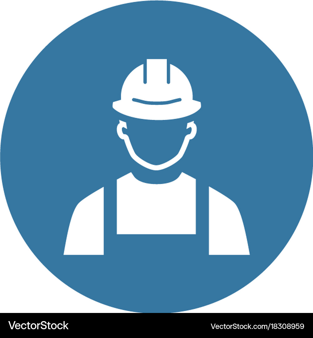 Engineer icon man in hard hat buider symbol Vector Image
