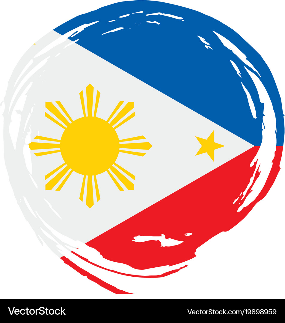 Philippines flag Royalty Free Vector Image - VectorStock