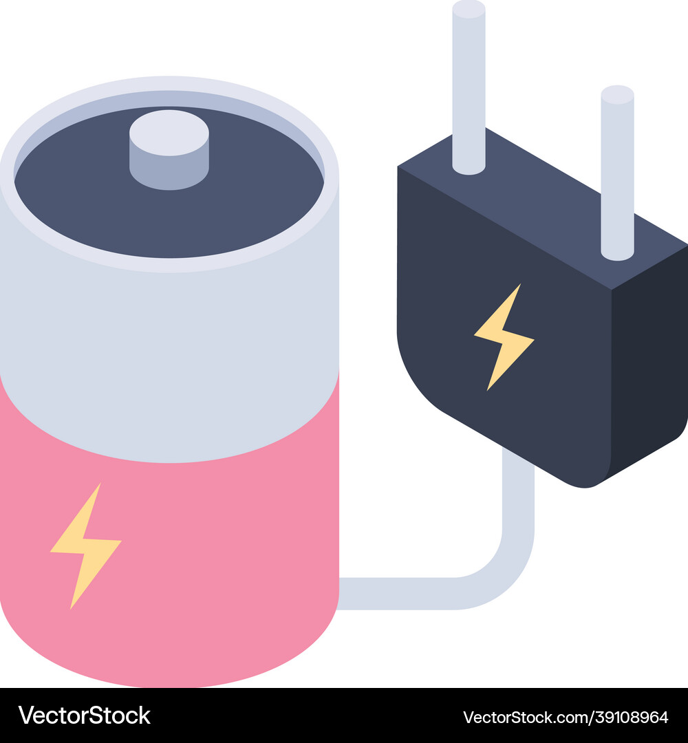 Battery charging Royalty Free Vector Image - VectorStock