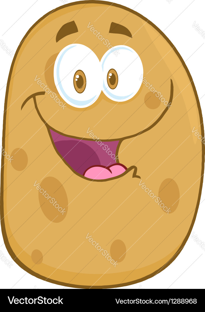 Potato Cartoon Mascot Character Royalty Free Vector Image