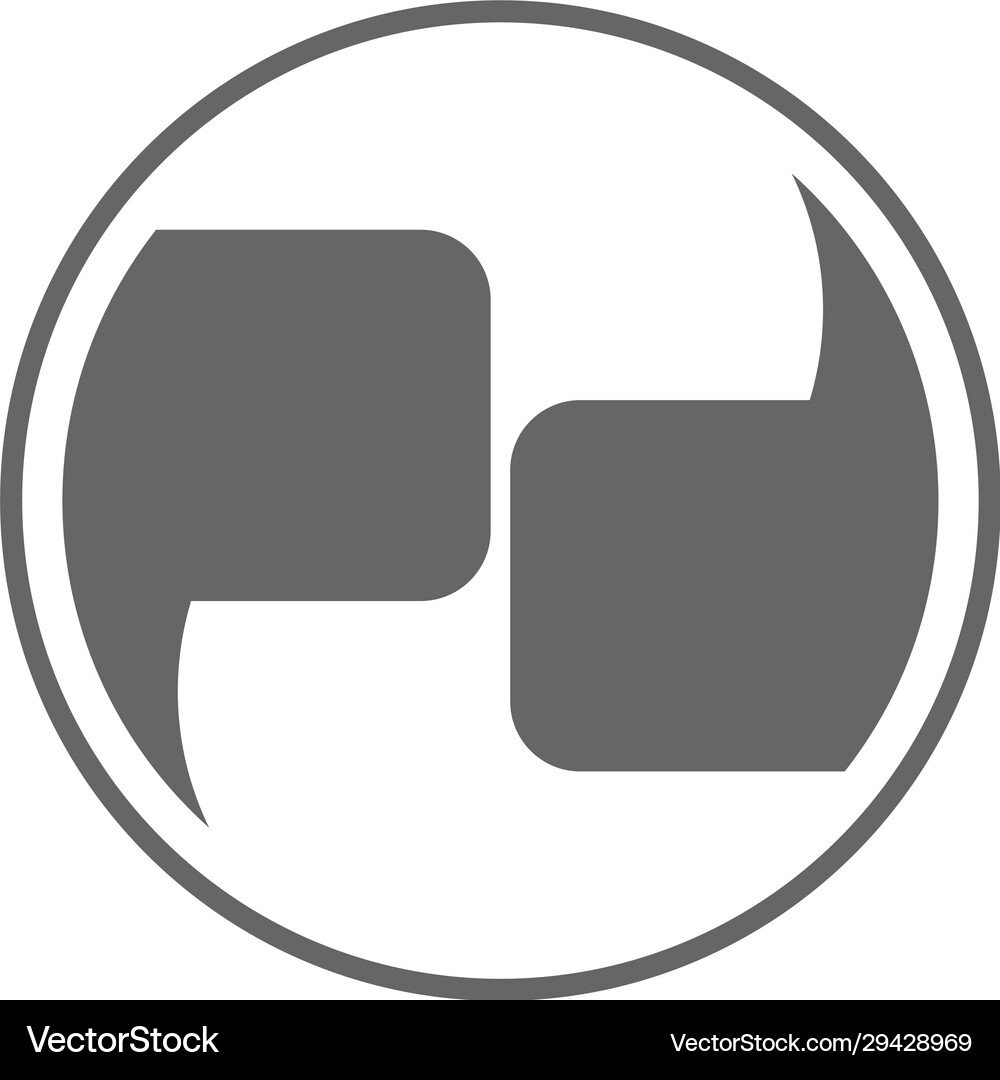 Letter pd talk communication geometric design Vector Image