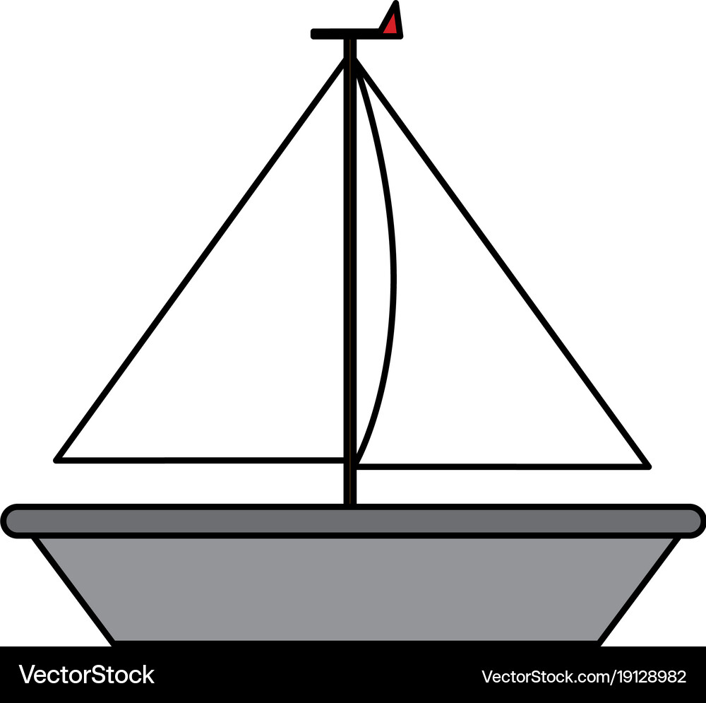 Isolated sailboat design Royalty Free Vector Image