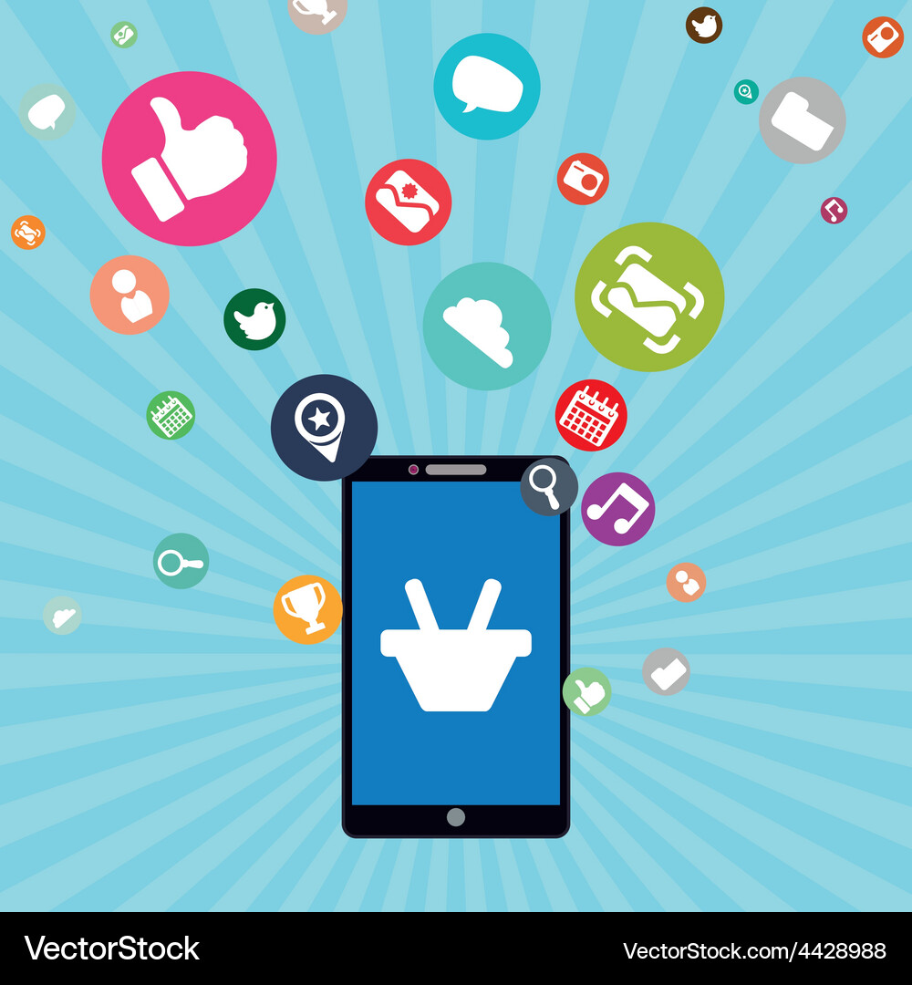 Mobile apps design Royalty Free Vector Image - VectorStock