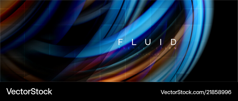 Flowing glowing color motion concept trendy Vector Image