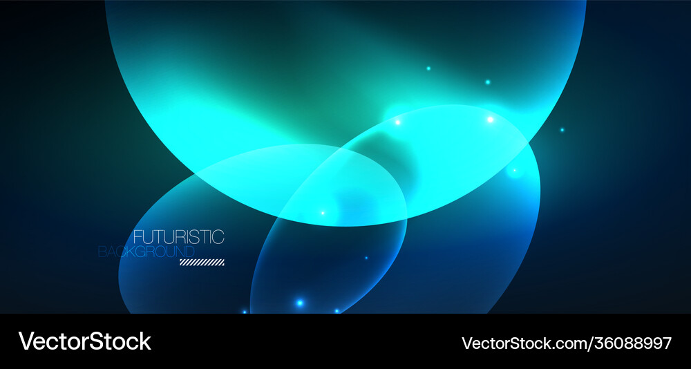 Neon ellipses abstract backgrounds shiny bright Vector Image