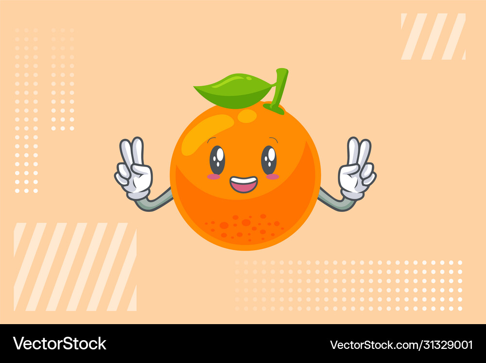 Smiling happy face double peace finger gesture Vector Image