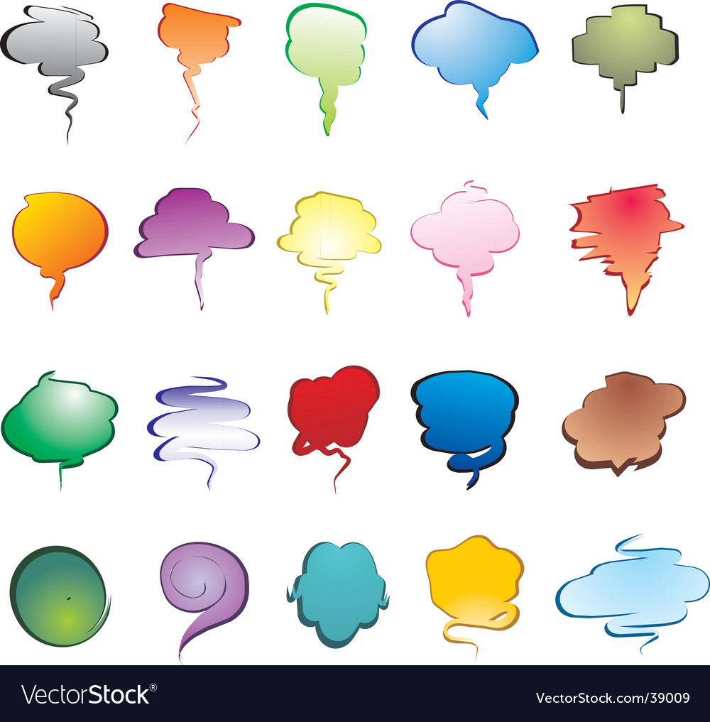 Smoke speech bubbles Royalty Free Vector Image