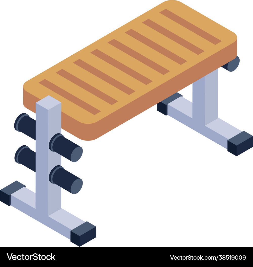 Fitness bench Royalty Free Vector Image - VectorStock