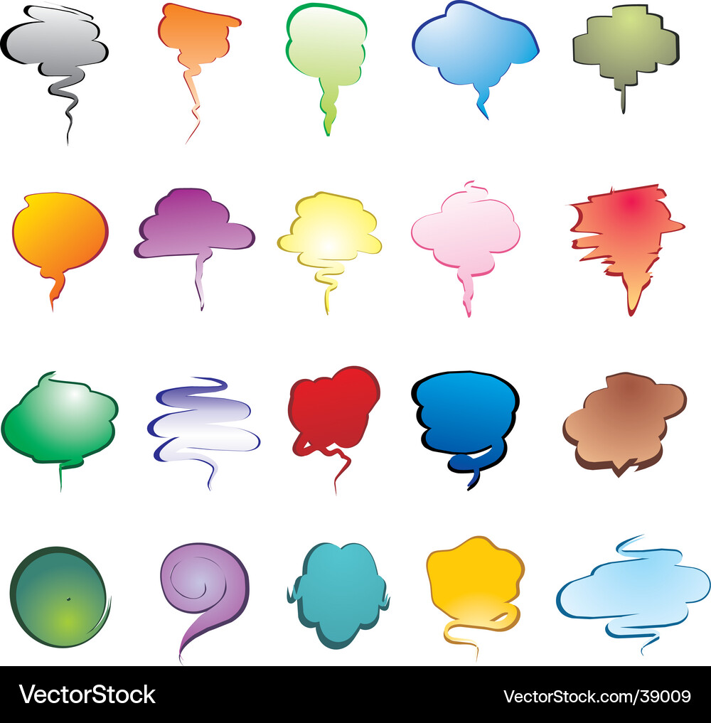 Smoke speech bubbles Royalty Free Vector Image