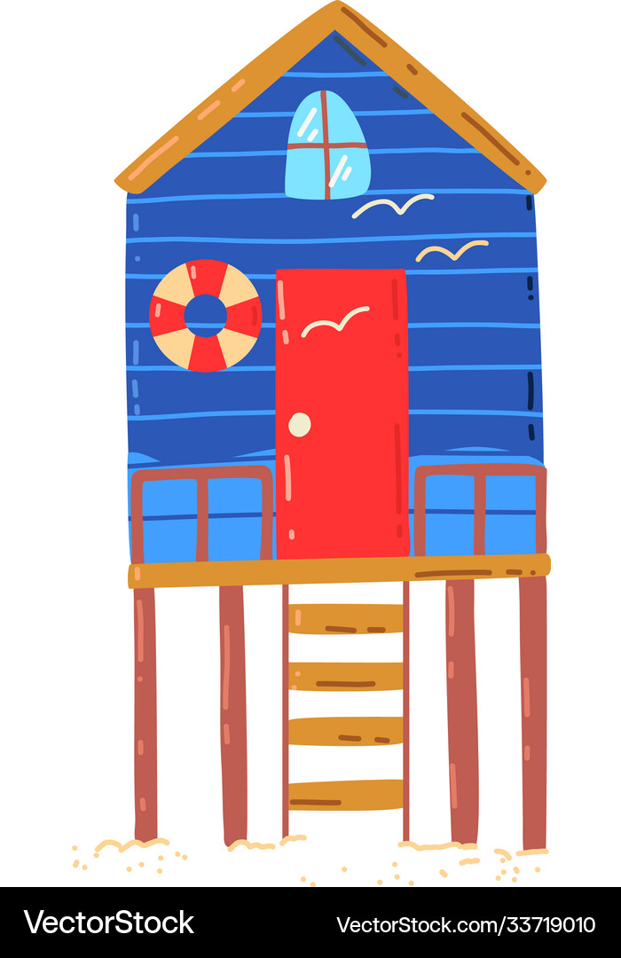Tropical beach house active hot summer vacation Vector Image