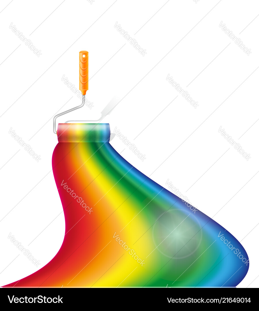 Art creative paint roller brush concept Royalty Free Vector