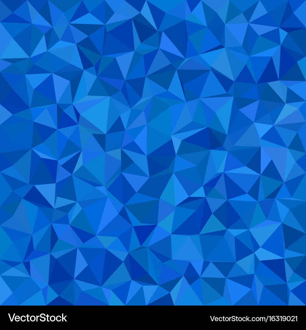 Blue triangle tile mosaic background - polygon Vector Image