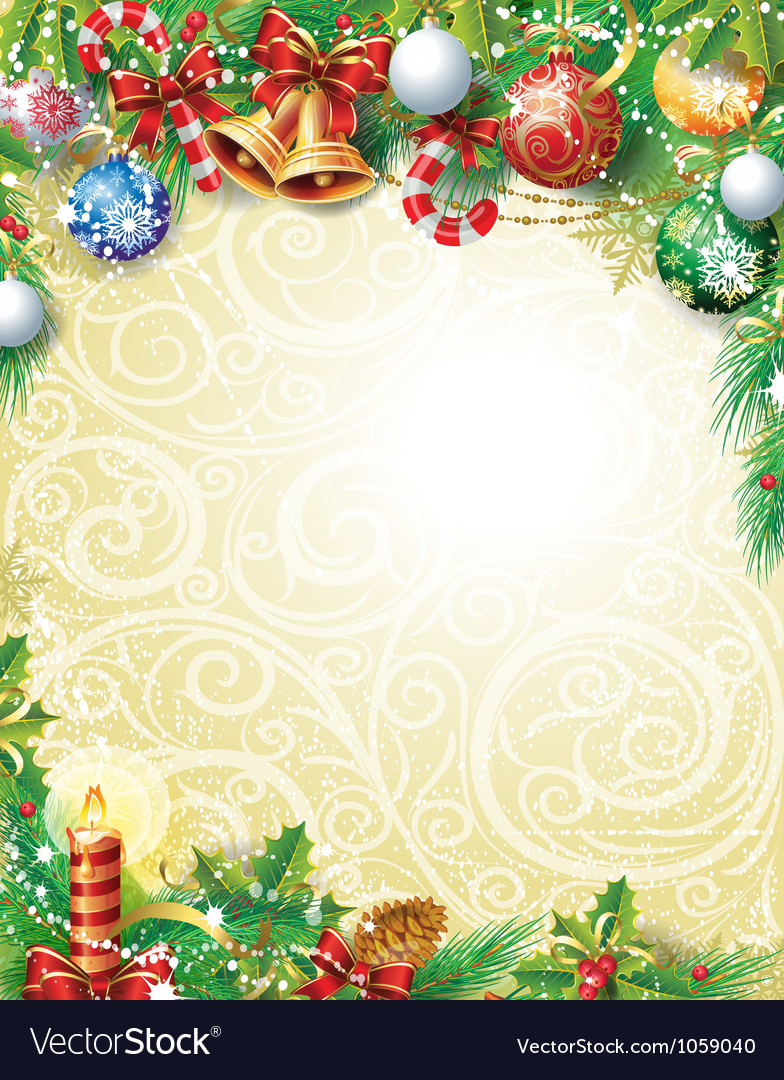 Vintage Christmas background Royalty Free Vector Image
