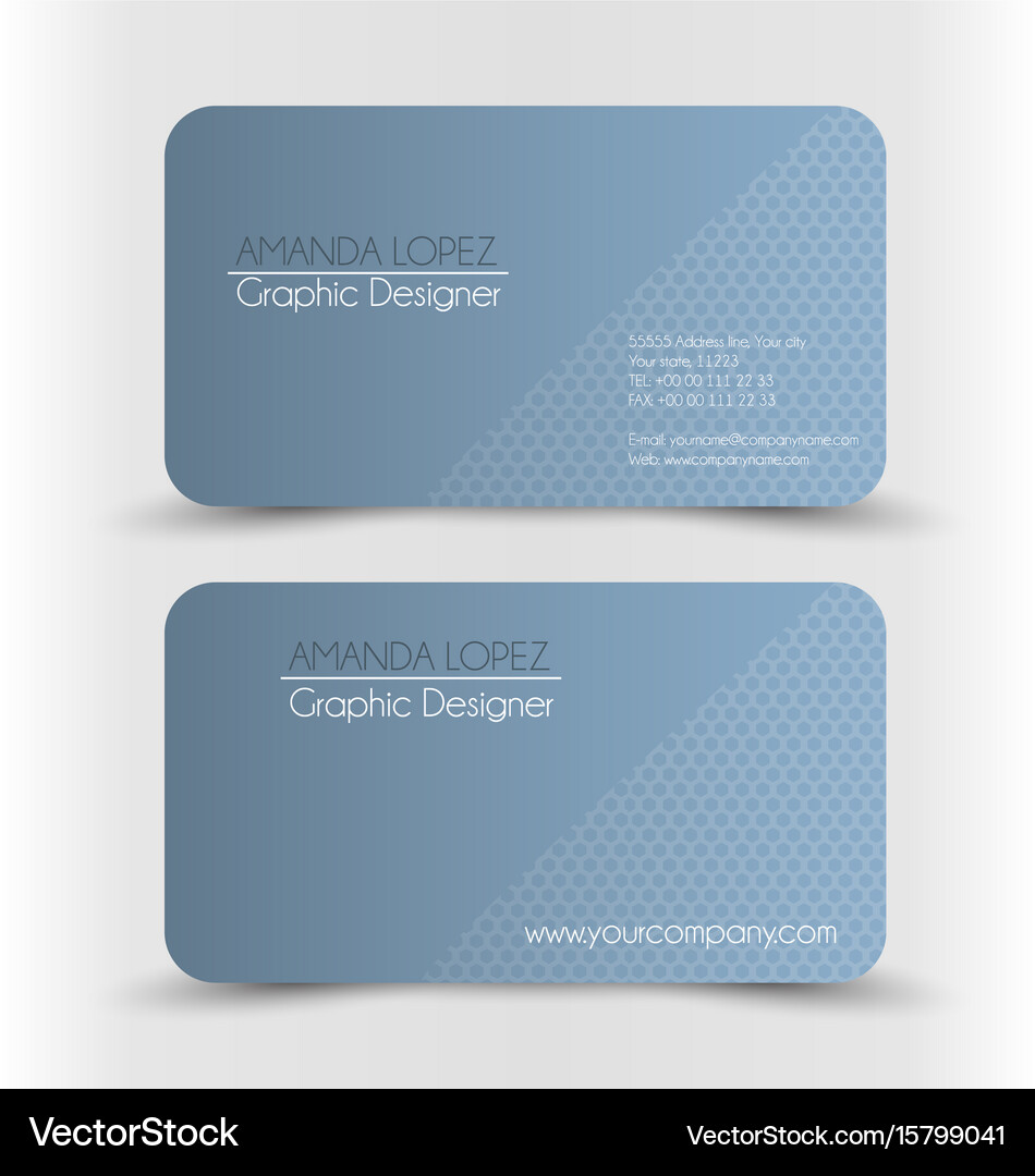Business card design set template Royalty Free Vector Image