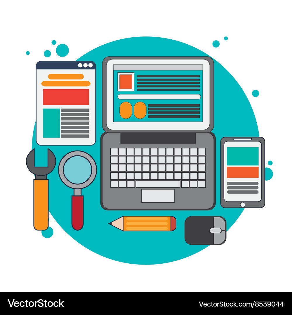 Digital marketing over white background Royalty Free Vector