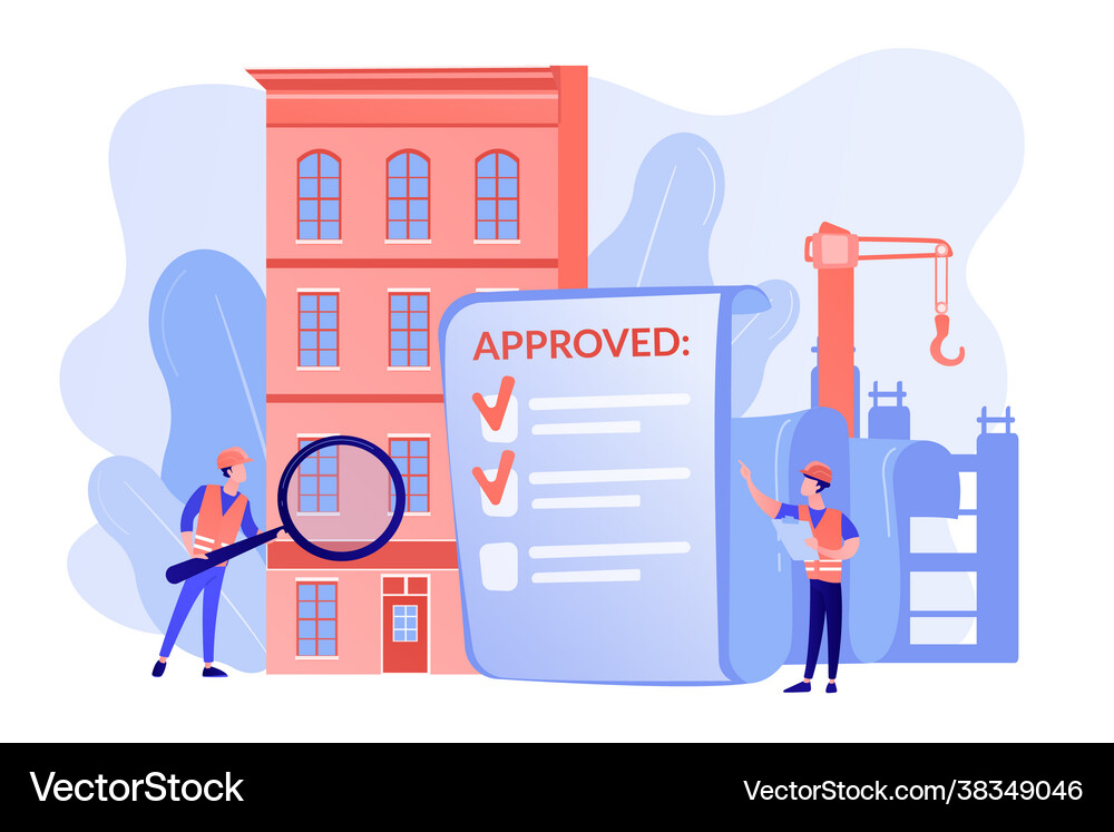 Construction quality control concept Royalty Free Vector