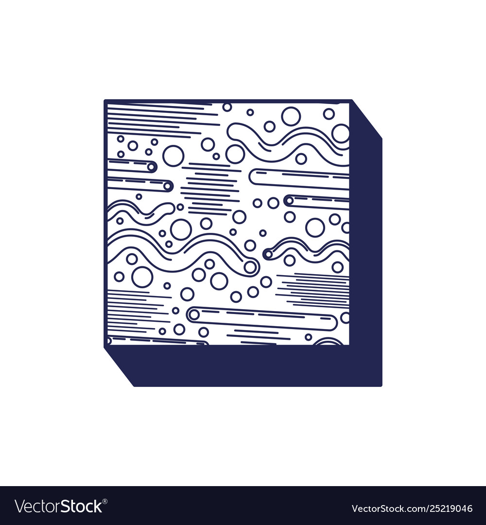 Square geometric figure with ninetys pattern Vector Image