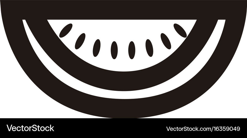 Isolated watermelon outline Royalty Free Vector Image