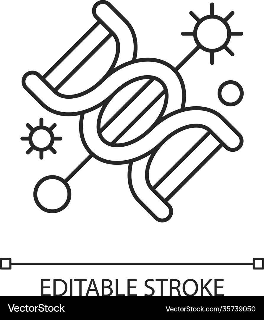 Genetics linear icon Royalty Free Vector Image