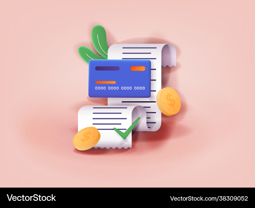 Invoice bill icon suitable for info graphics Vector Image