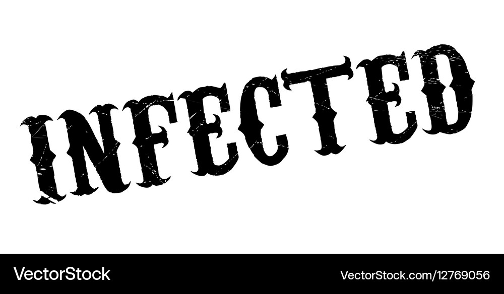 Infected rubber stamp Royalty Free Vector Image