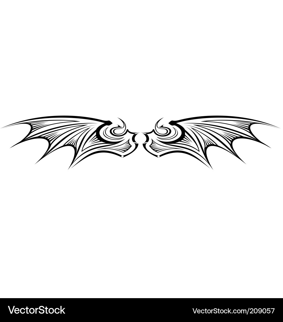 Dragon wing Royalty Free Vector Image - VectorStock