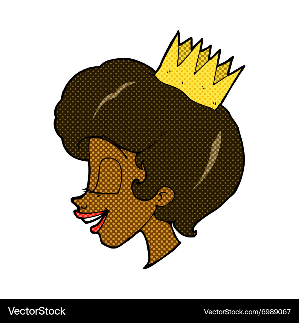 Comic cartoon princess Royalty Free Vector Image
