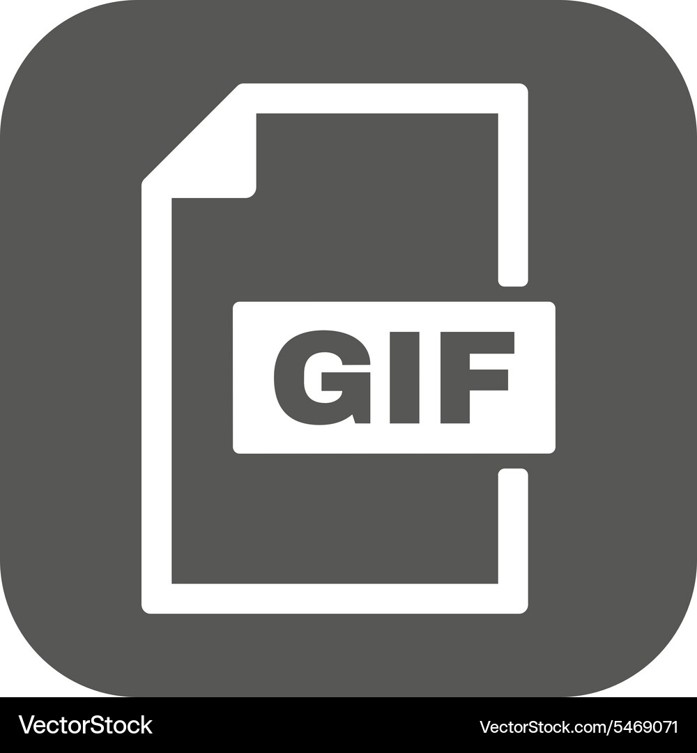 Gif icon file format symbol flat Royalty Free Vector Image
