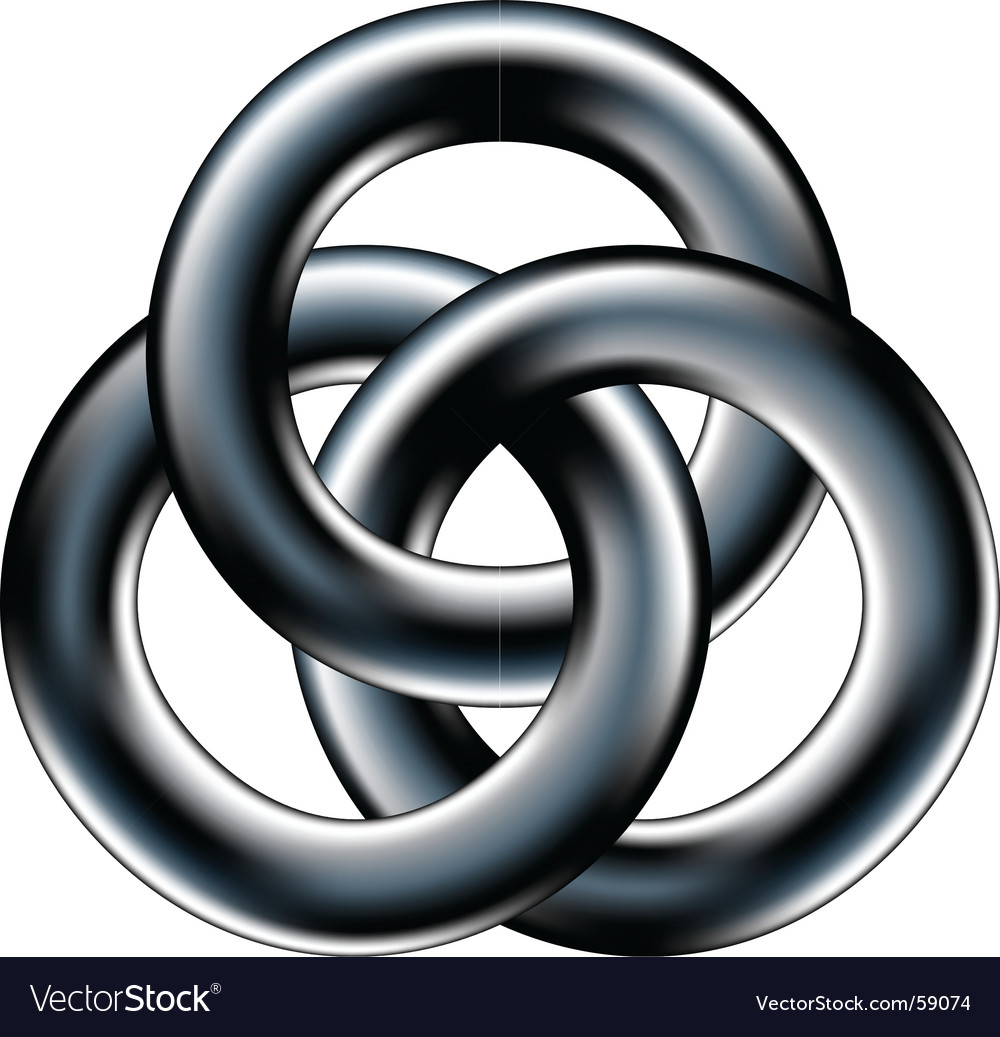 Interconnected rings Royalty Free Vector Image