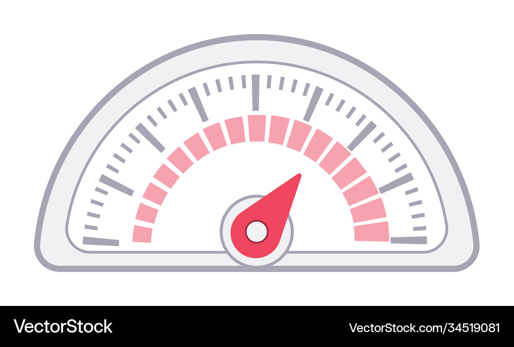 Vintage speedometer semicircle shape isolated Vector Image