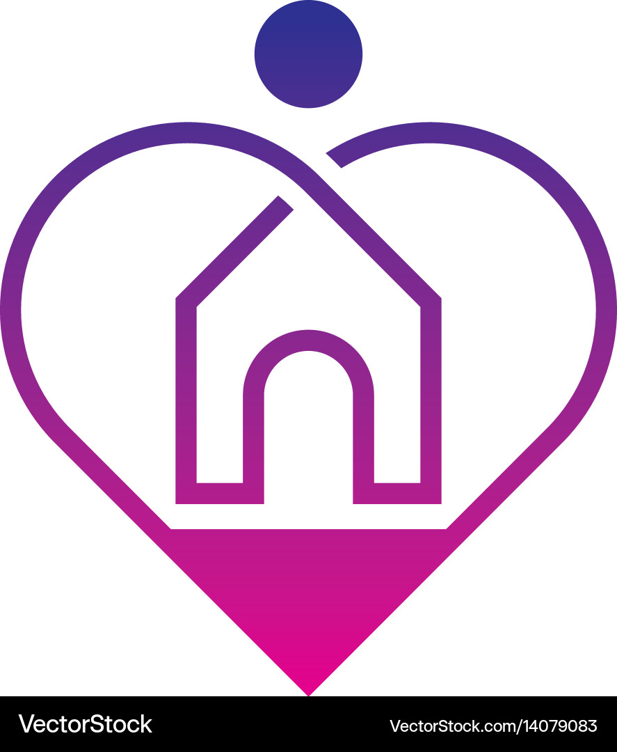 Home care logo design Royalty Free Vector Image