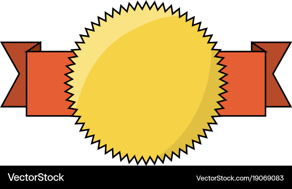 Ribbon seal stamp icon Royalty Free Vector Image