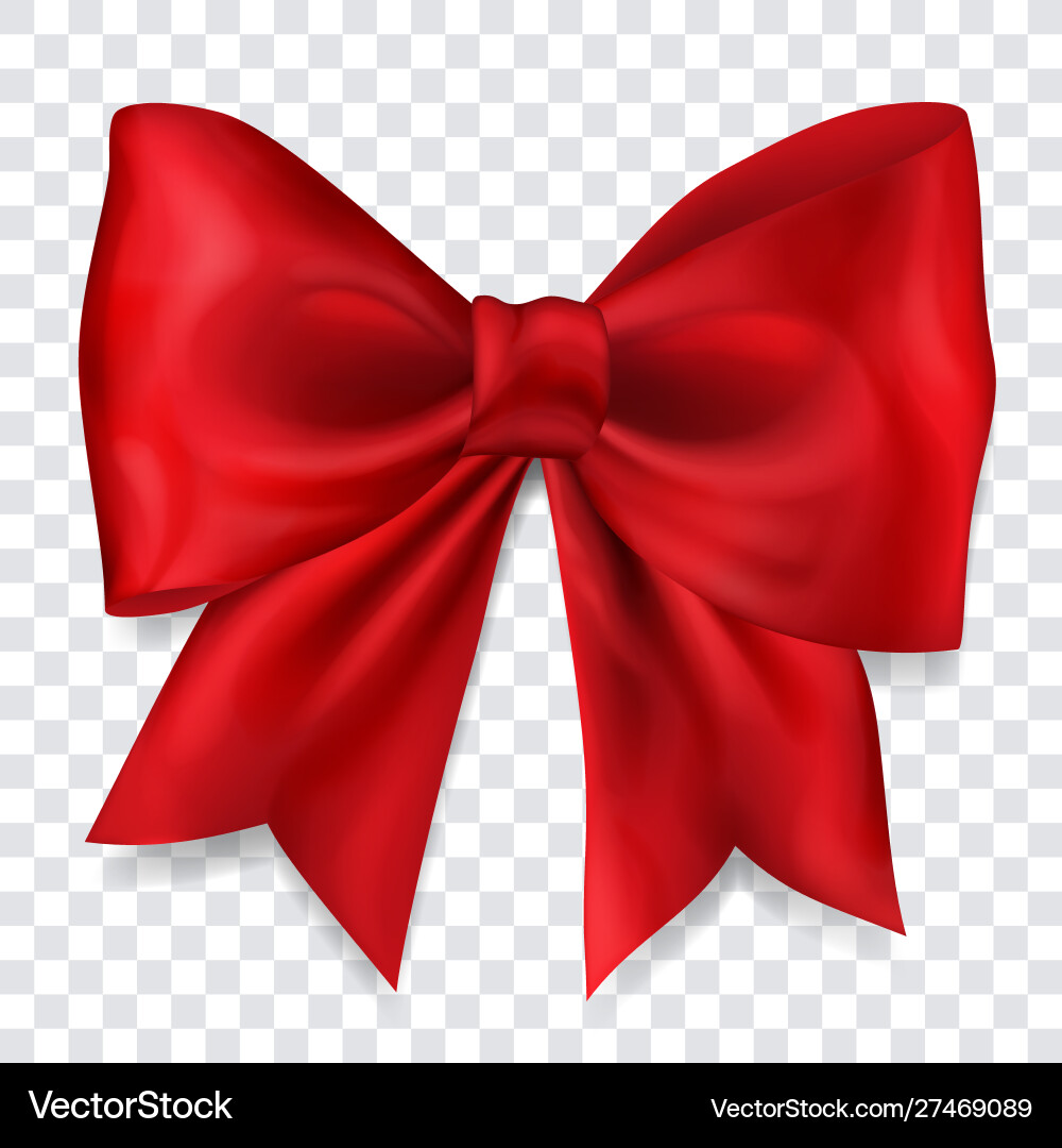 Big red bow Royalty Free Vector Image - VectorStock