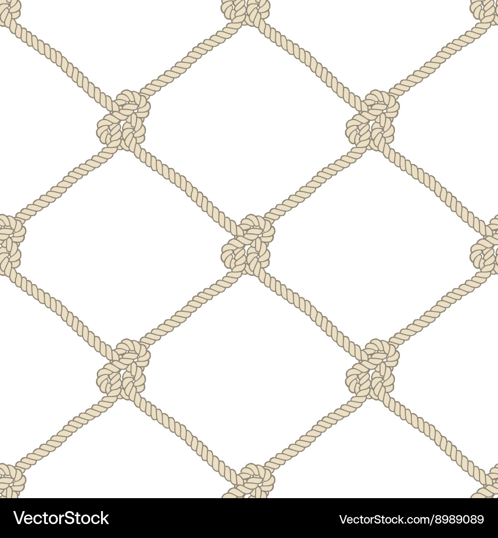 Seamless nautical rope knot pattern Royalty Free Vector
