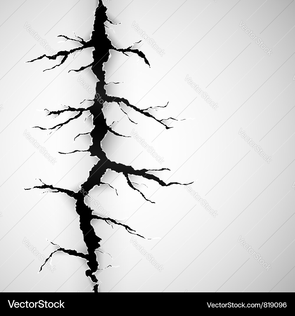 Crack on paper Royalty Free Vector Image - VectorStock