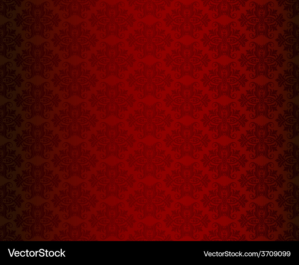 Luxury seamless red floral wallpaper Royalty Free Vector