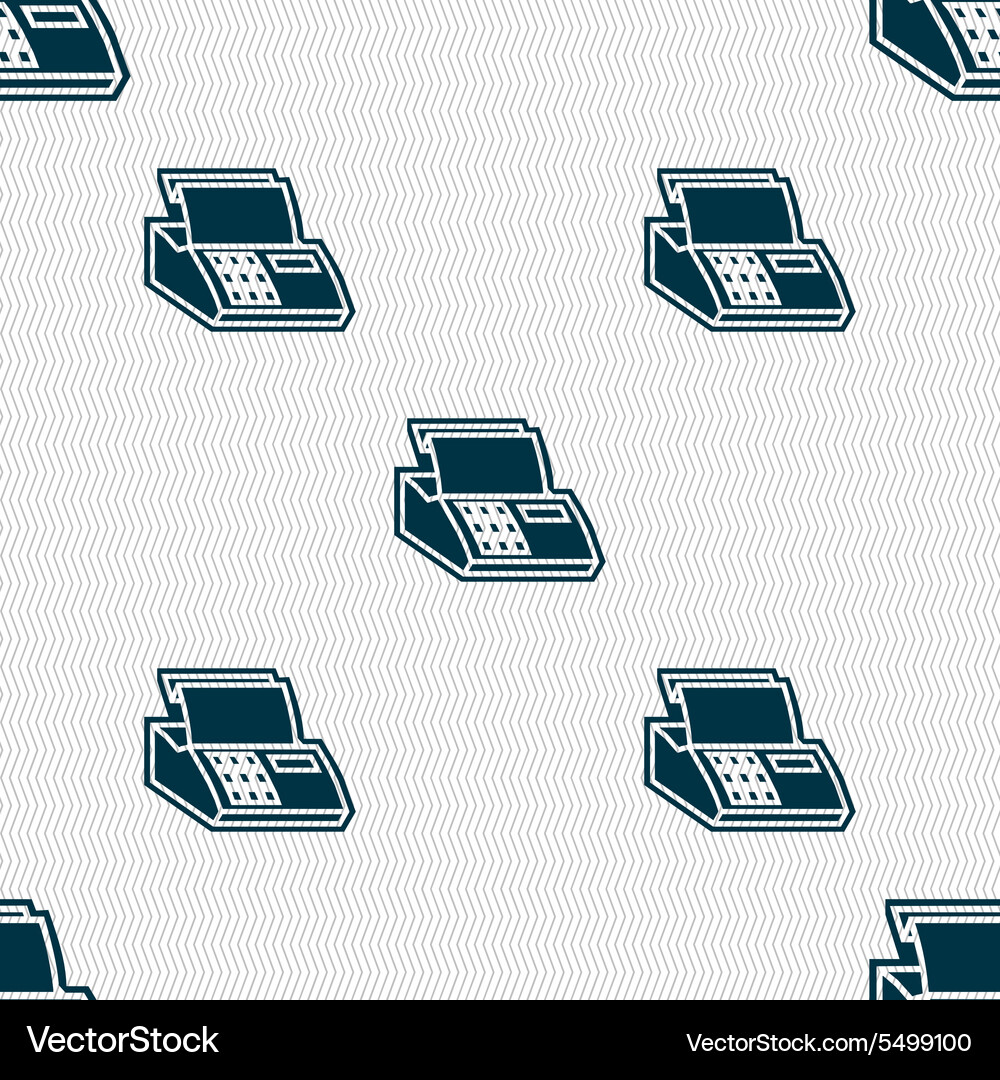 Cash register machine icon sign seamless pattern Vector Image