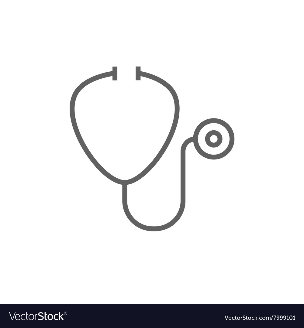 Stethoscope line icon Royalty Free Vector Image - VectorStock
